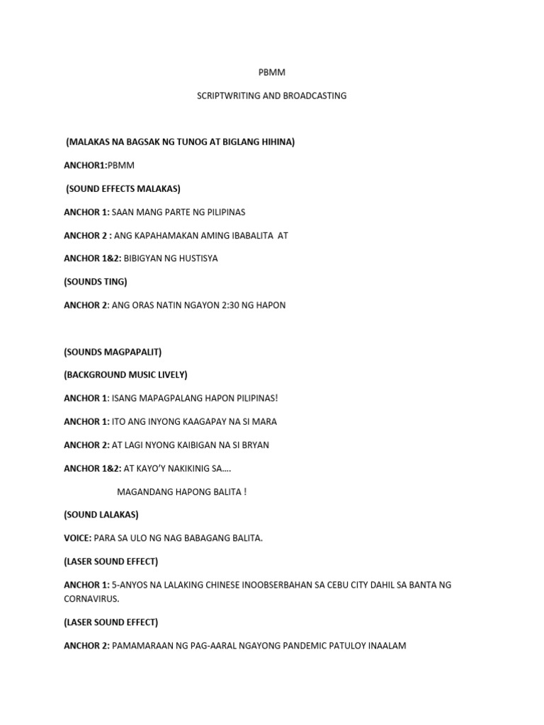 PBMM Script | PDF
