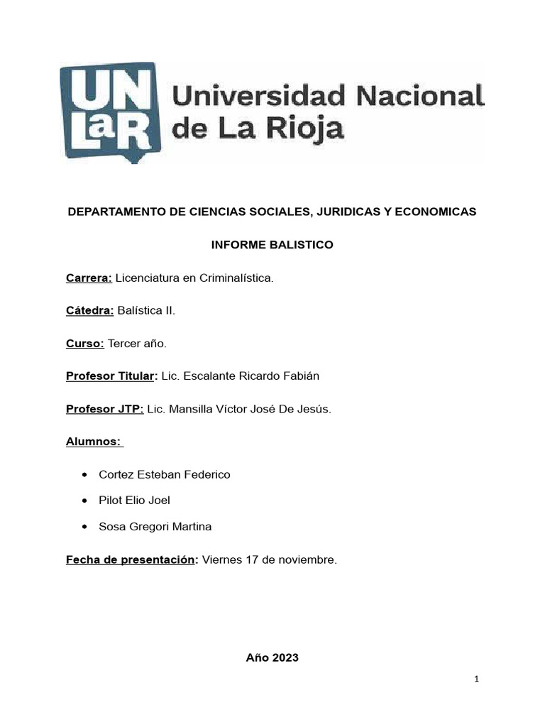 Pericia Balistica De Efectos Y Trayectoria Pdf Balística Ciencia