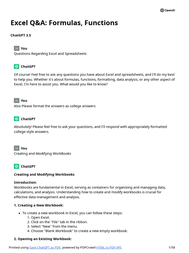 Excel Q&A | PDF | Microsoft Excel | Hyperlink