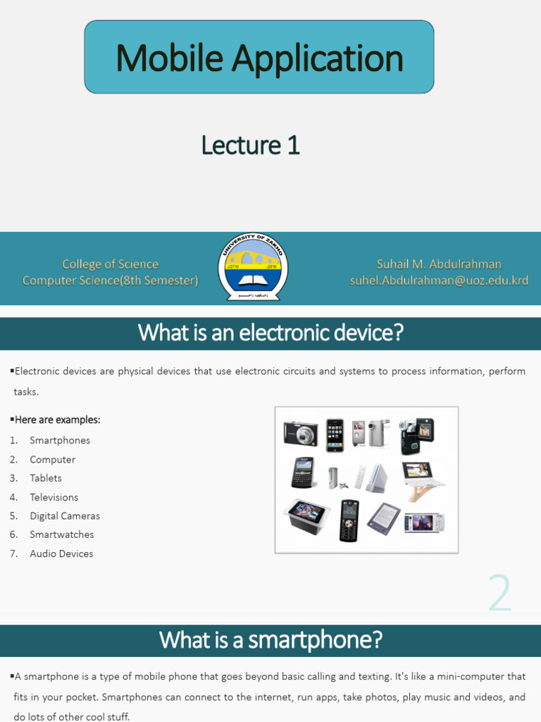 Lec 1 | PDF | Mobile App | Smartphone