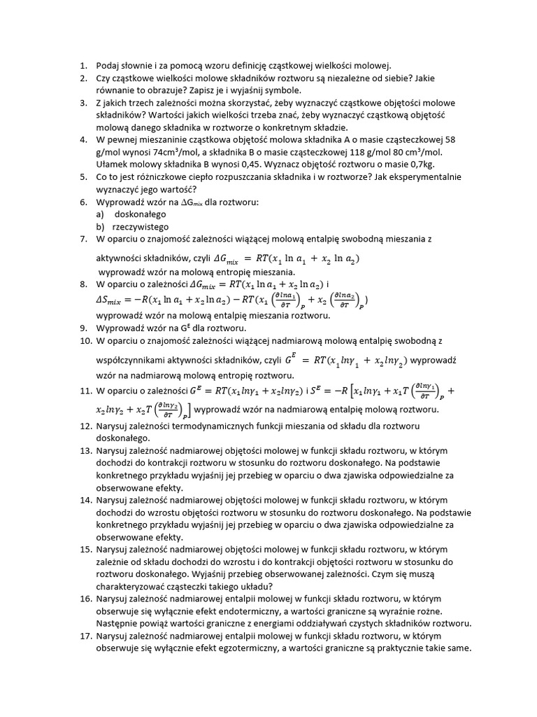 Zagadnienia Do Kolokwium | PDF