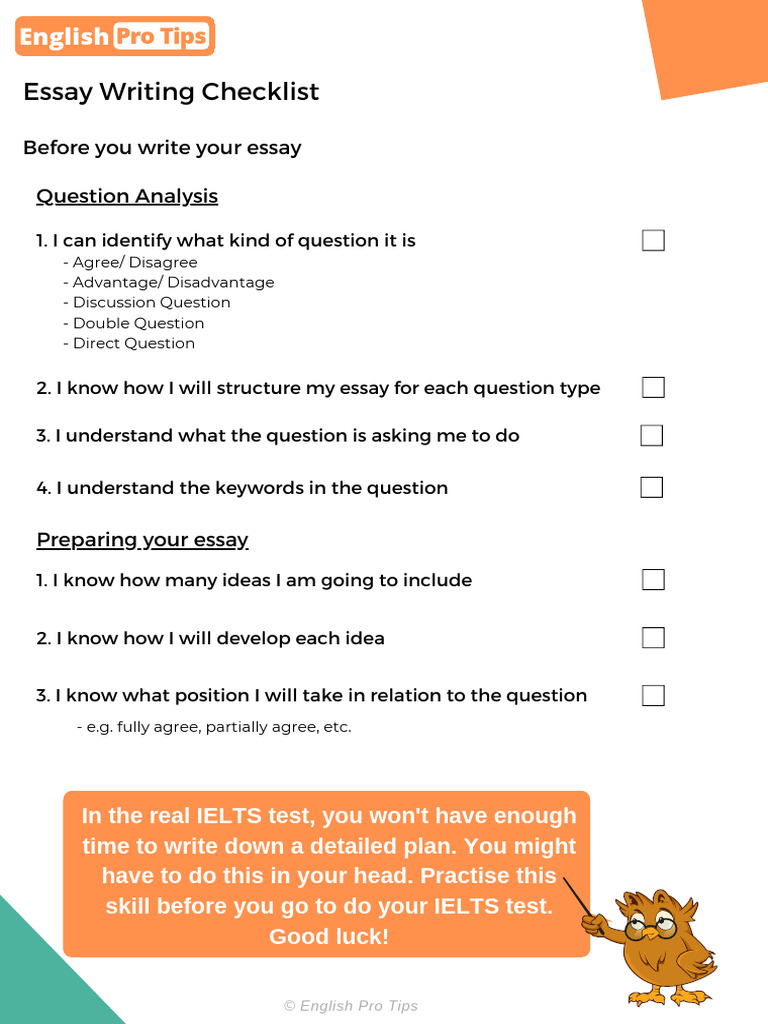 Task 2 Essay Checklist Model Essay | PDF | Essays | Question