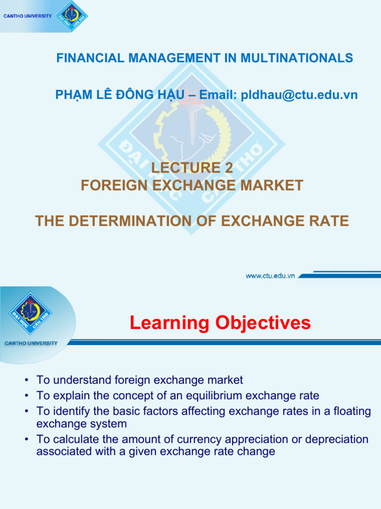 Lecture 2. Foreign Exchange Market and Exchange Rate | PDF | Exchange Rate | Foreign Exchange Market