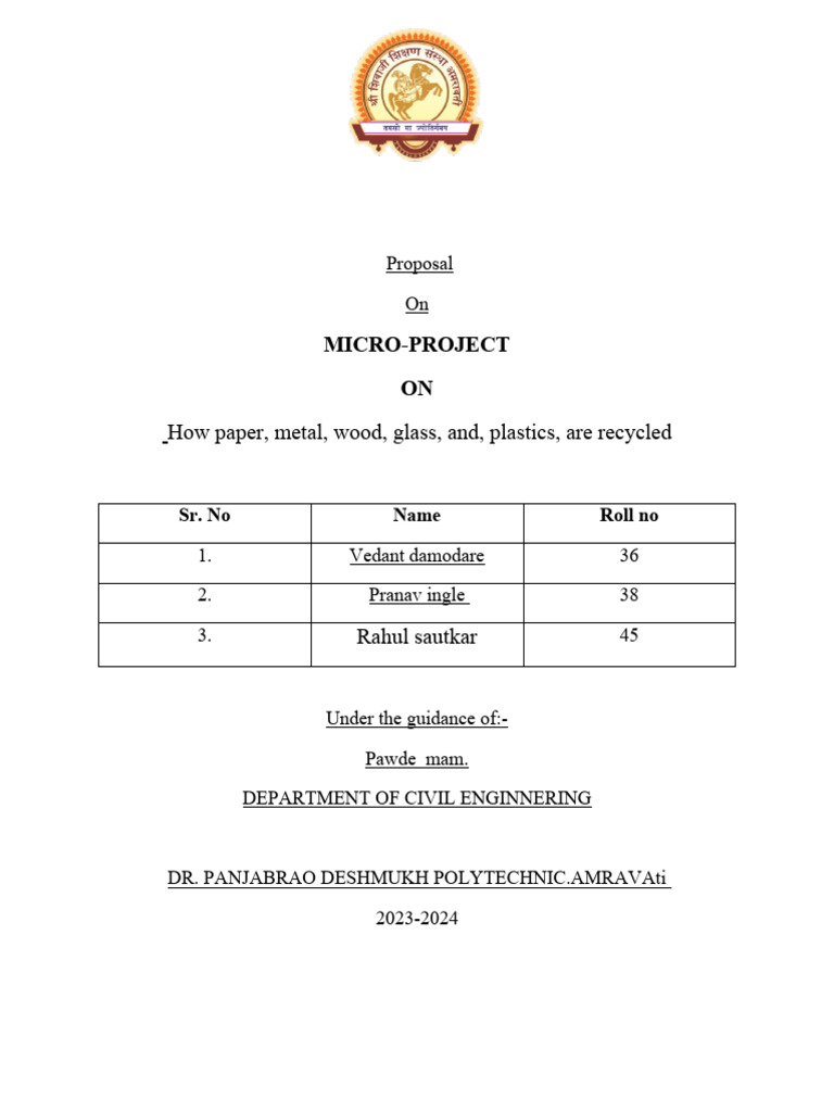 SWM Proposal | PDF | Recycling | Waste
