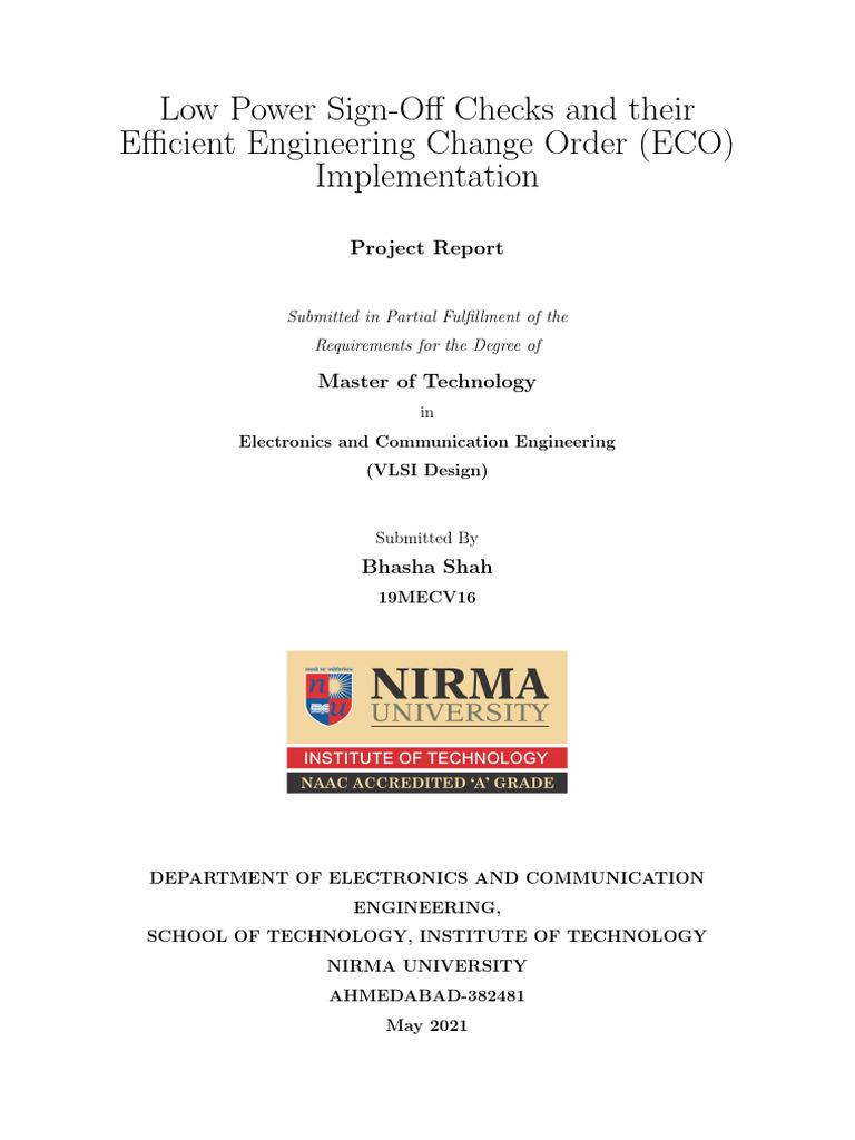 Low Power Sign-Off Checks in VLSI Design | PDF | Digital Electronics ...