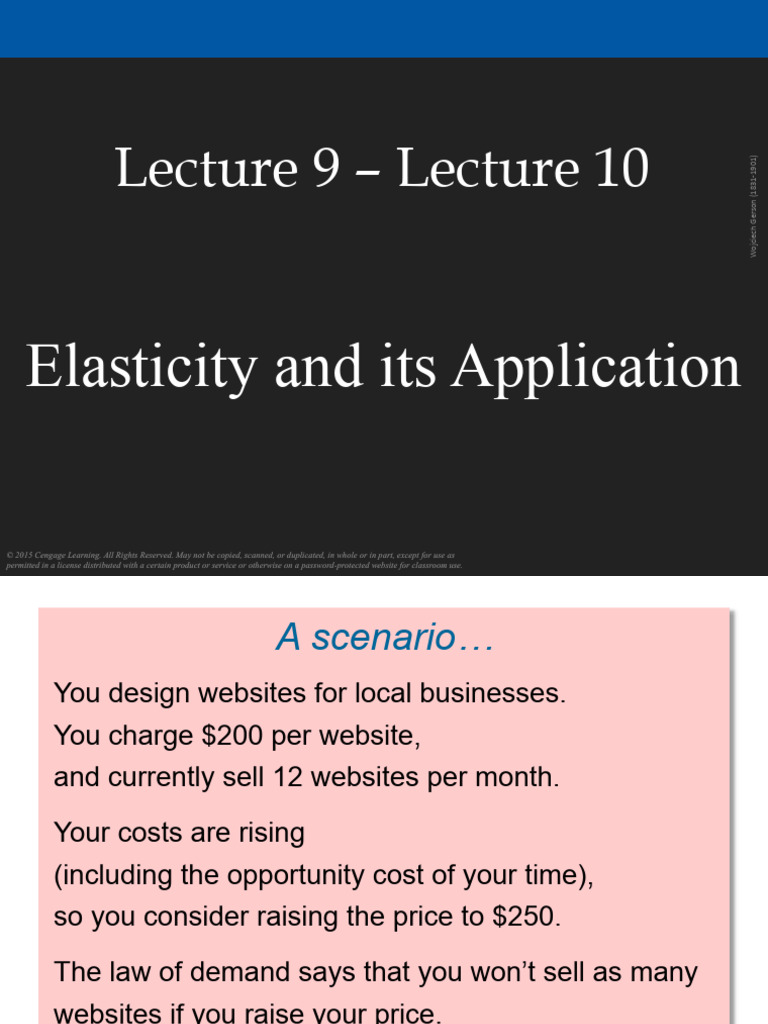 Lecture9 10 | PDF | Demand | Price Elasticity Of Demand