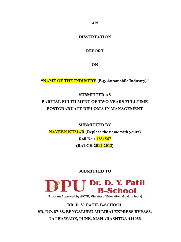 Dissertation Report Format 21-23 | PDF | Letter Case | Demand