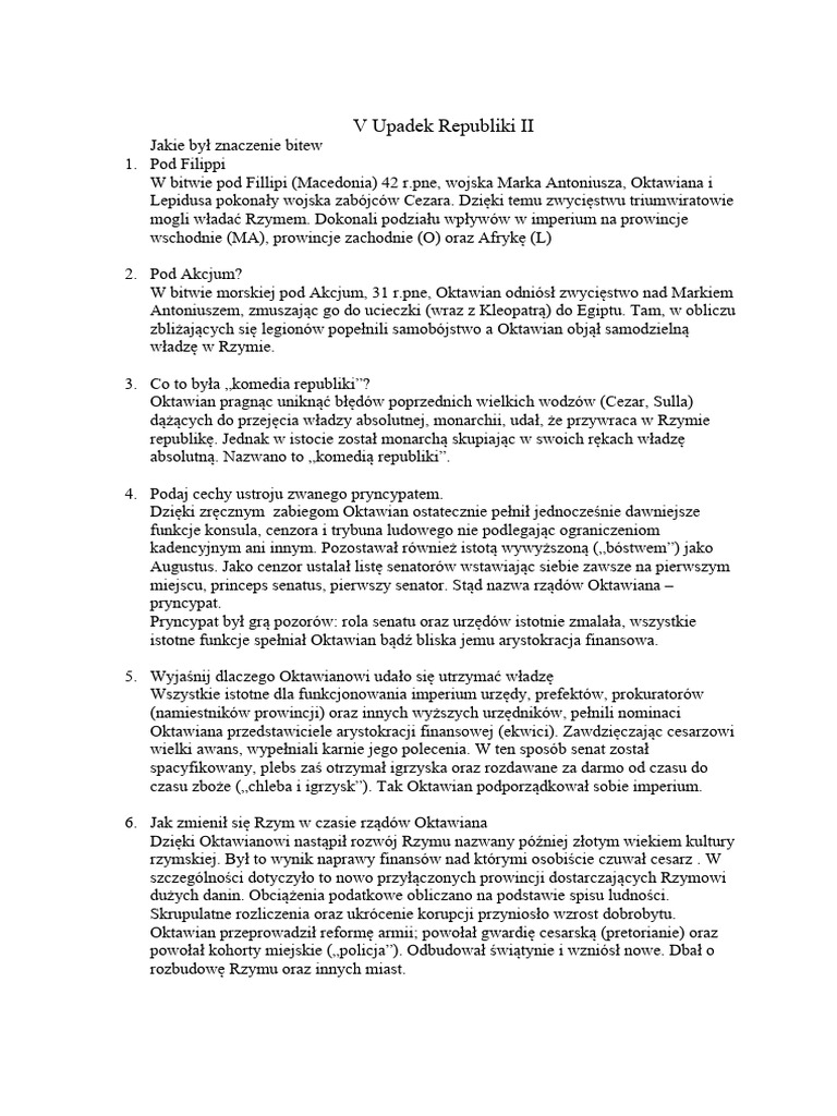 Oktawian Augustus | PDF