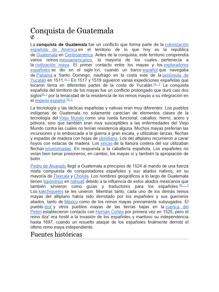 Conquista de Guatemala | PDF | Hernán Cortés | Guatemala Conquista de Guatemala | PDF | Hernán Cortés | Guatemala