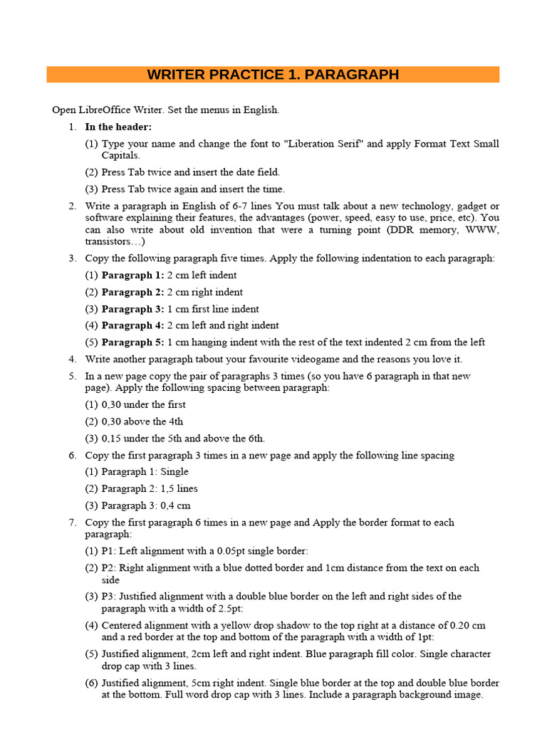 Writer_P1_Paragraph | PDF | Paragraph | Publishing