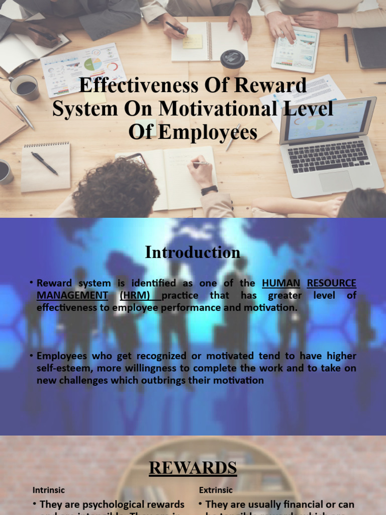 Effectiveness of Reward System On Motivational Level of | PDF | Career ...