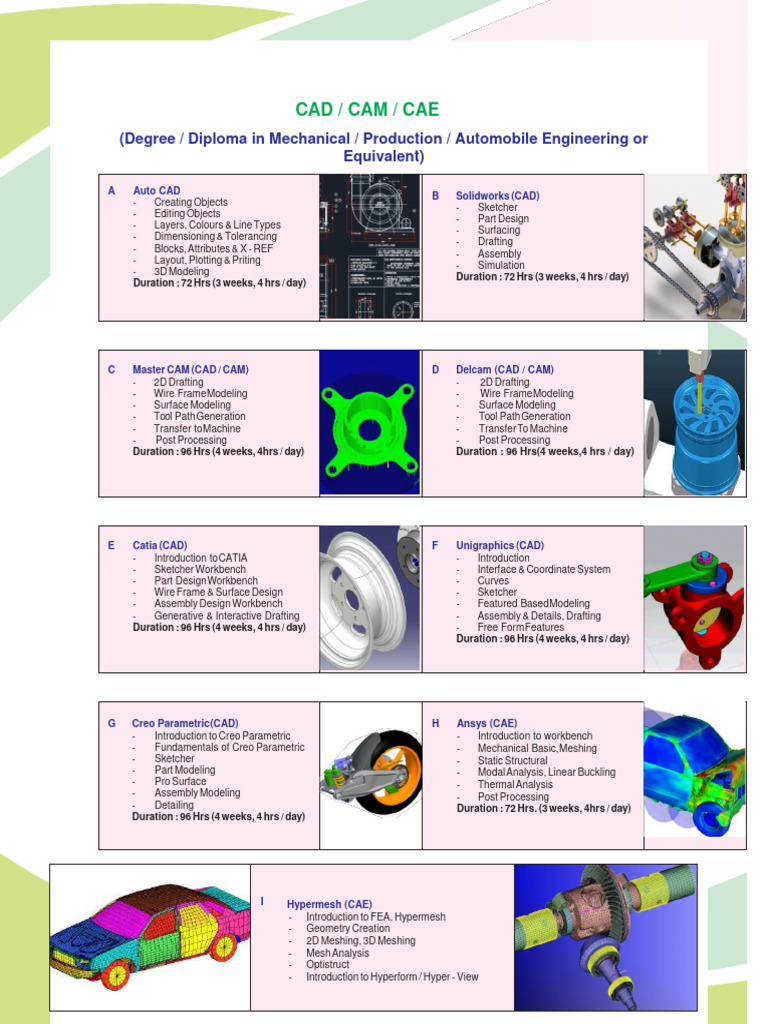 Training Programmes Cad Cam Download Free Pdf Computer Aided Design