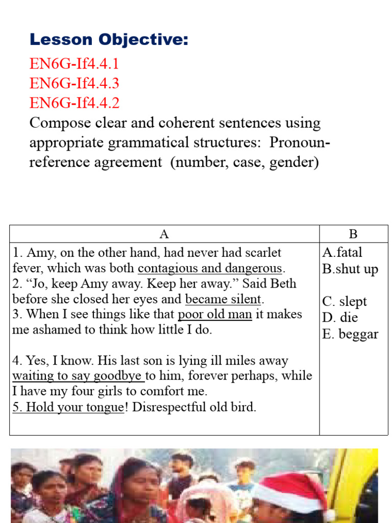 Compose Clear and Coherent Sentences Using Appropriate Grammatical ...