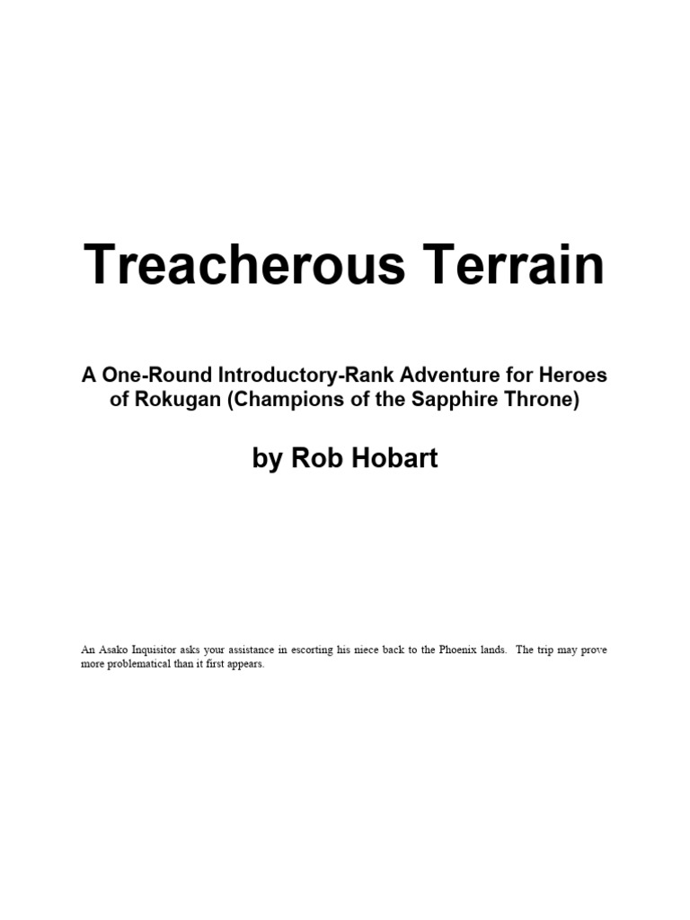 ST 01 Treacherous Terrain | PDF