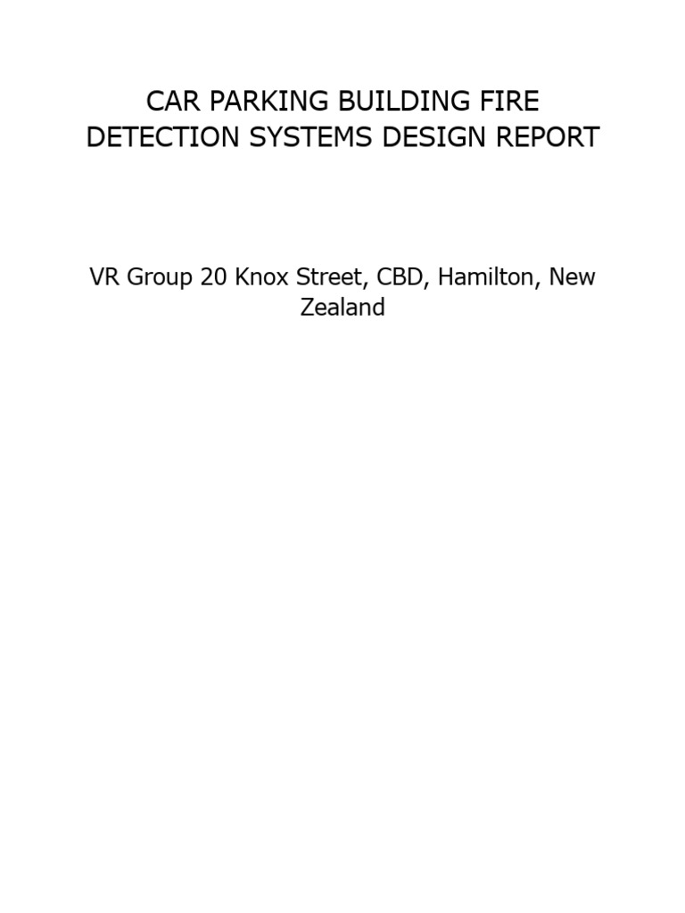 Car Parking Building Fire Detection Systems Design Report | PDF | Safety
