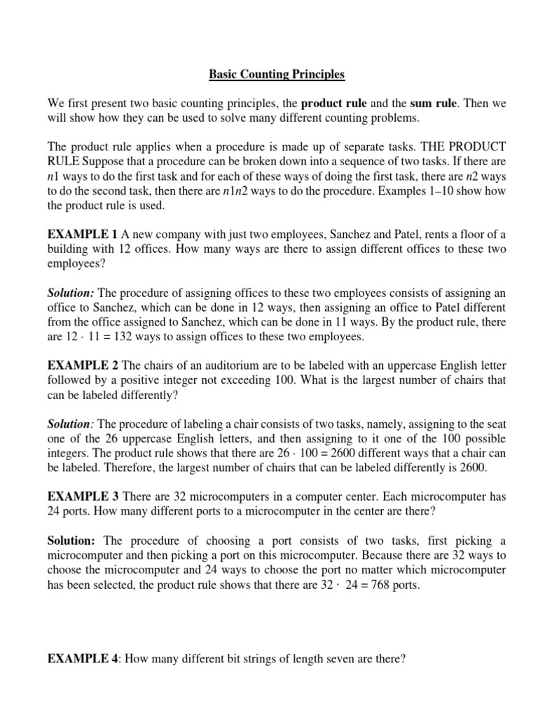 Counting | PDF | Function (Mathematics) | Mathematics