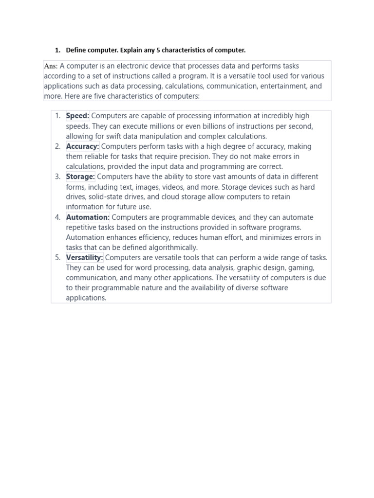 class 11 revision answers | PDF | C (Programming Language) | Programming