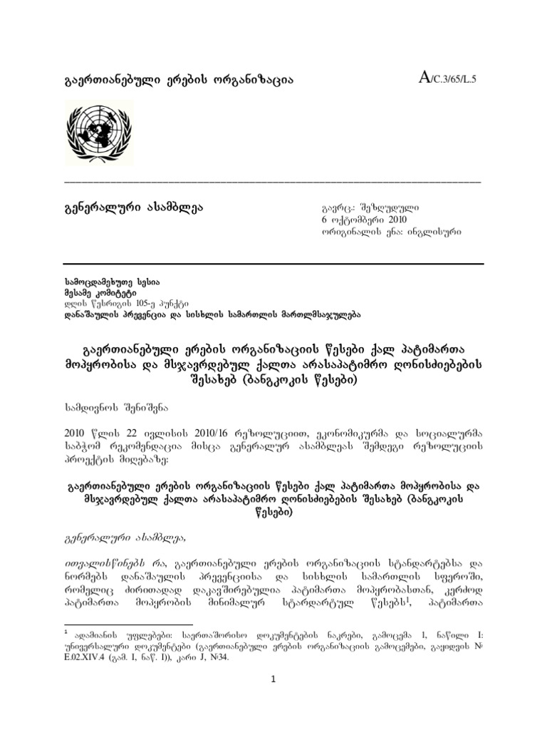 Bangkok Rules GEO Final | PDF