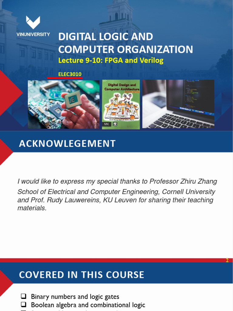 DigitalLogic ComputerOrganization L9 10 FPGA Verilog Handout | PDF | Field Programmable Gate ...