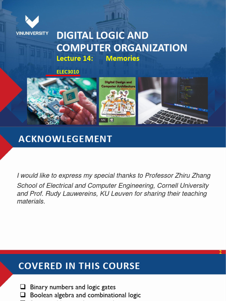 DigitalLogic ComputerOrganization L14 Memories Handout | PDF | Read Only Memory | Random Access ...