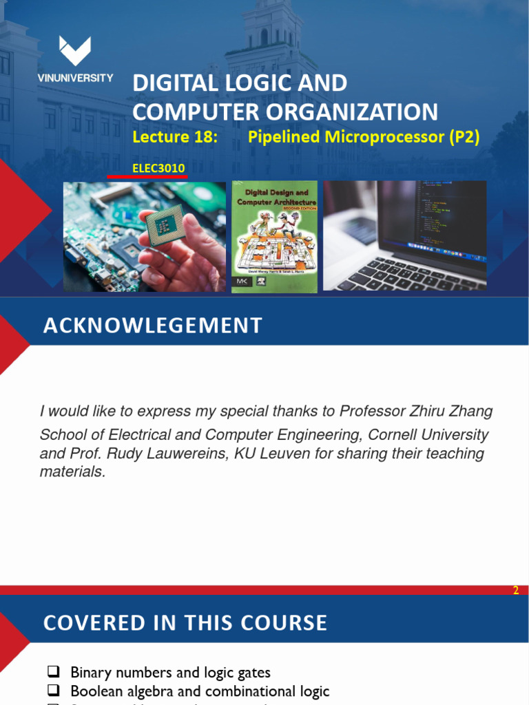 DigitalLogic ComputerOrganization L18 PipelinedProcessorP2 Handout | PDF | Integrated Circuit ...