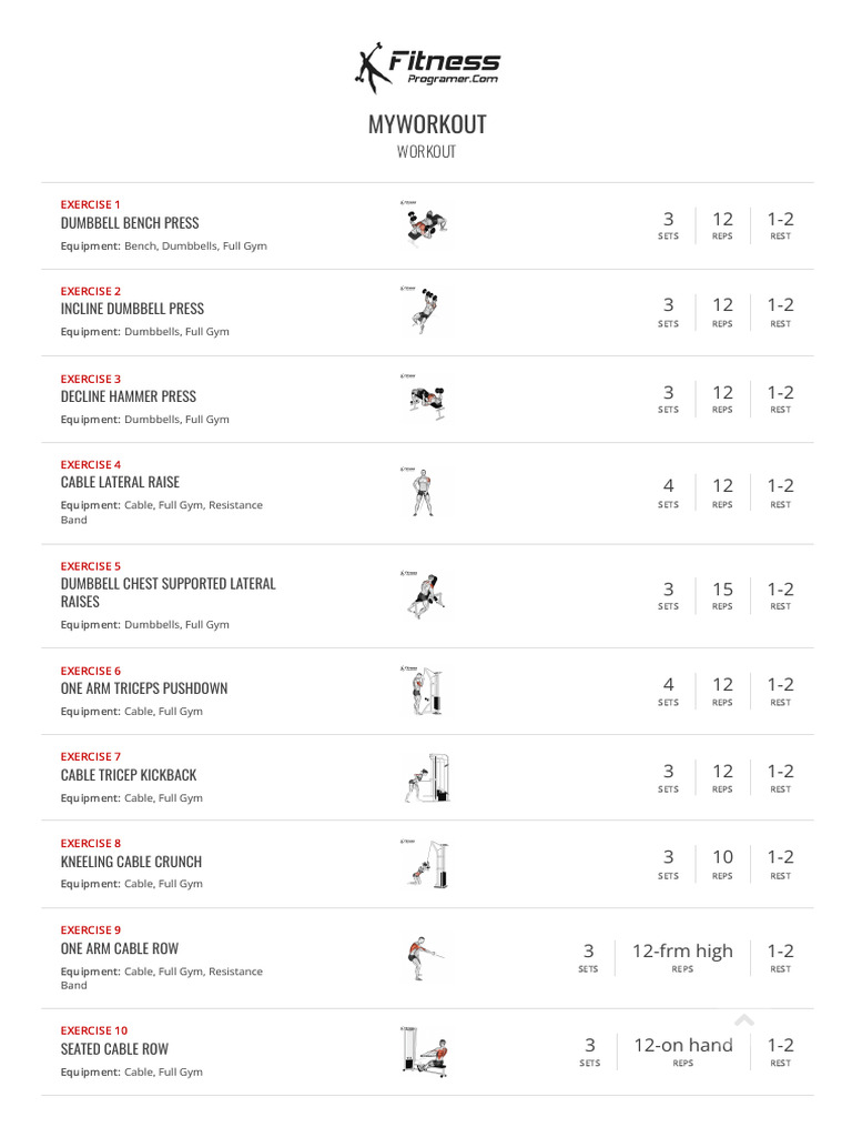 Myworkout Workout Routine Created | PDF | Weight Training | Weight
