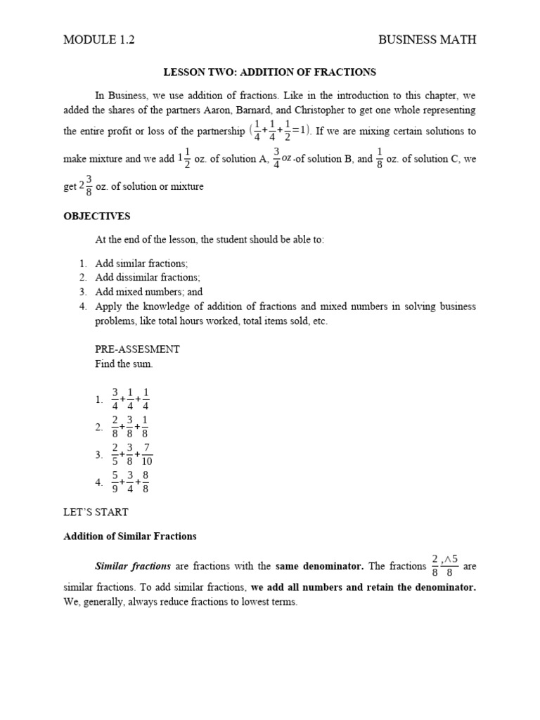 Lesson Two | PDF | Mathematical Objects | Numbers