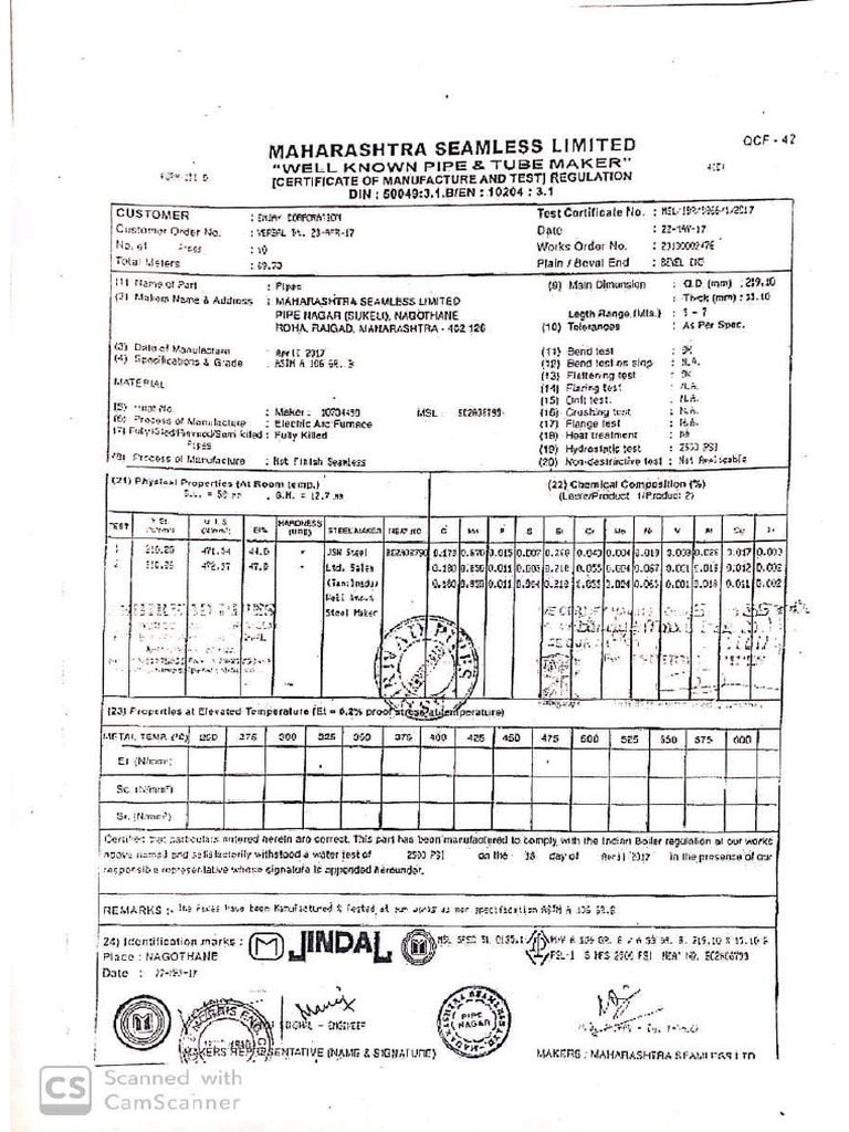 Wire Rope Drum ASTM A106 | PDF