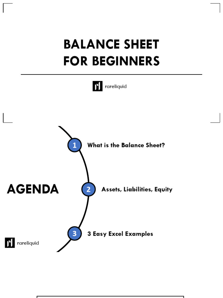 Balance Sheet For Beginners | PDF | Balance Sheet | Equity (Finance)