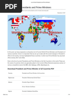 Current Heads of State 2025 List | PDF | Heads Of State | Government ...