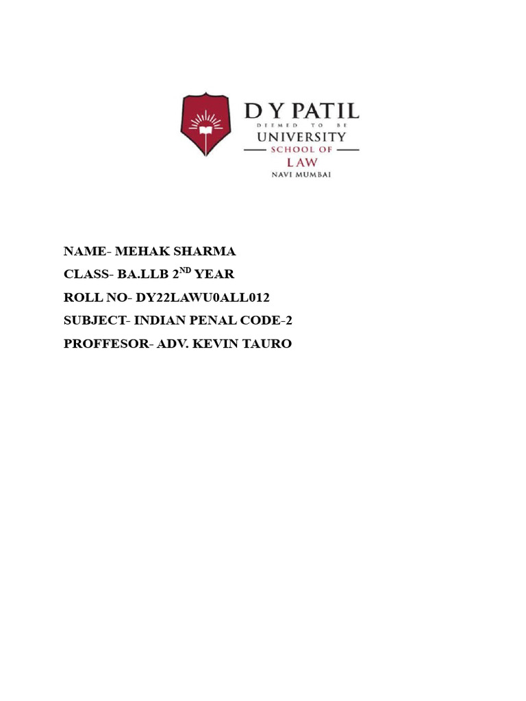 Ipc Assignment | PDF | Human Rights | Justice