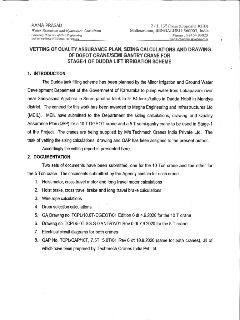Stage-1 EOT & Gantry | PDF