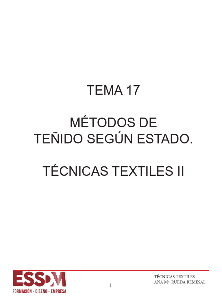 T17 Teñido | PDF | Textiles | Tintura