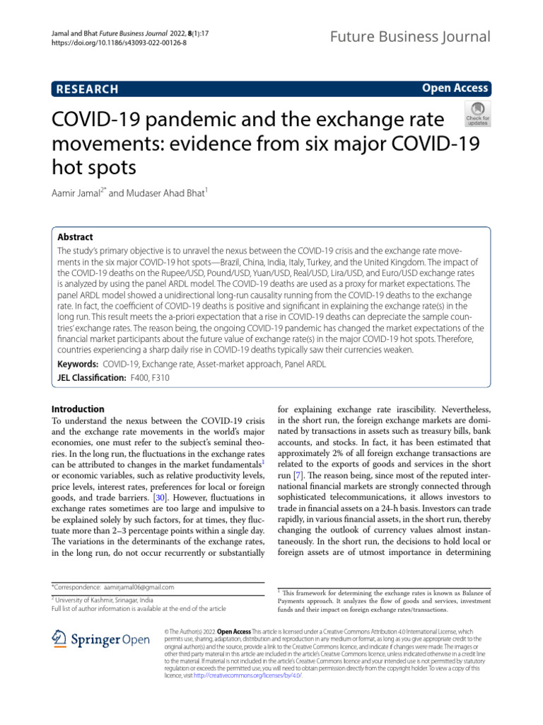 Covid-19 and Exchange Rate Movements | PDF | Exchange Rate | Investing
