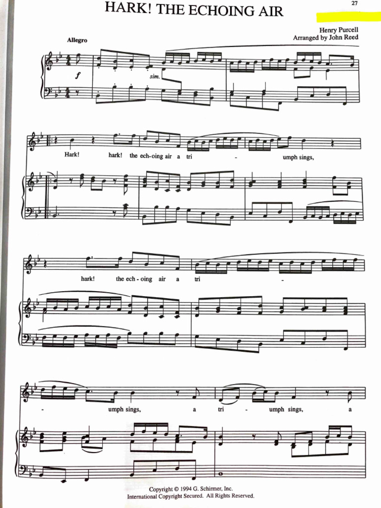 Hark The Echoing The Air | PDF