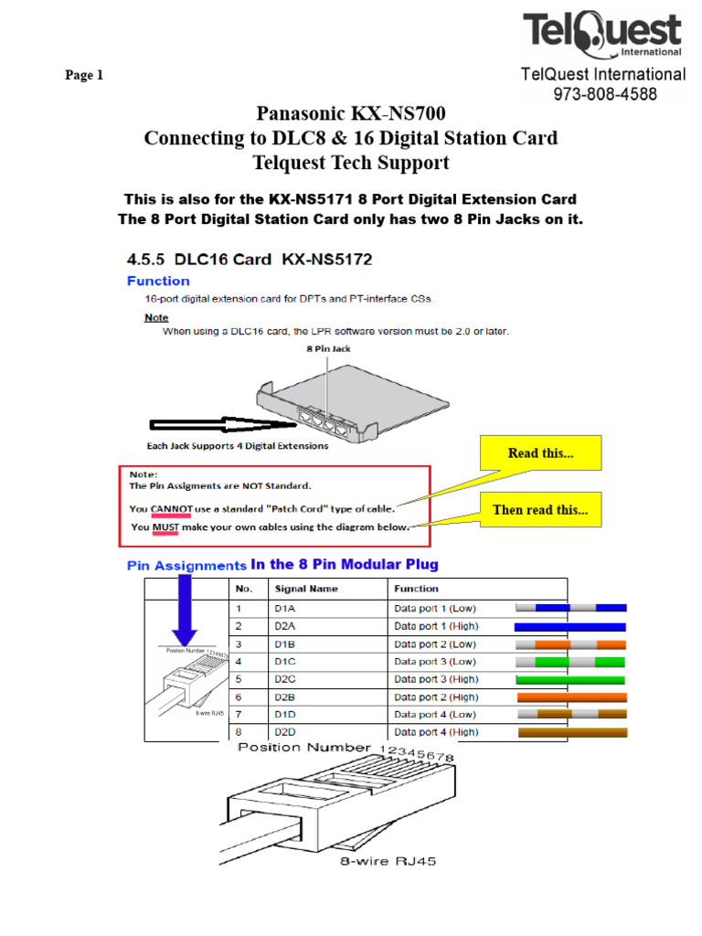 Panasonic KX-NS700 Wiring Guide | PDF | Games & Activities | Computers