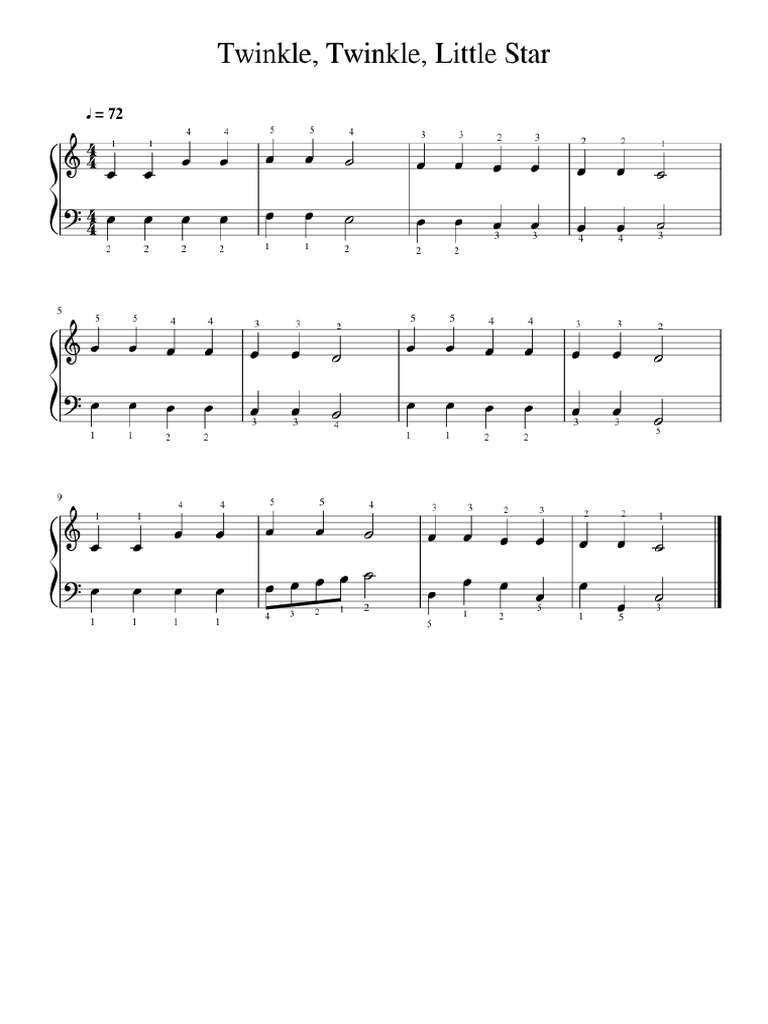 Twinkle, Twinkle, Little Star | PDF