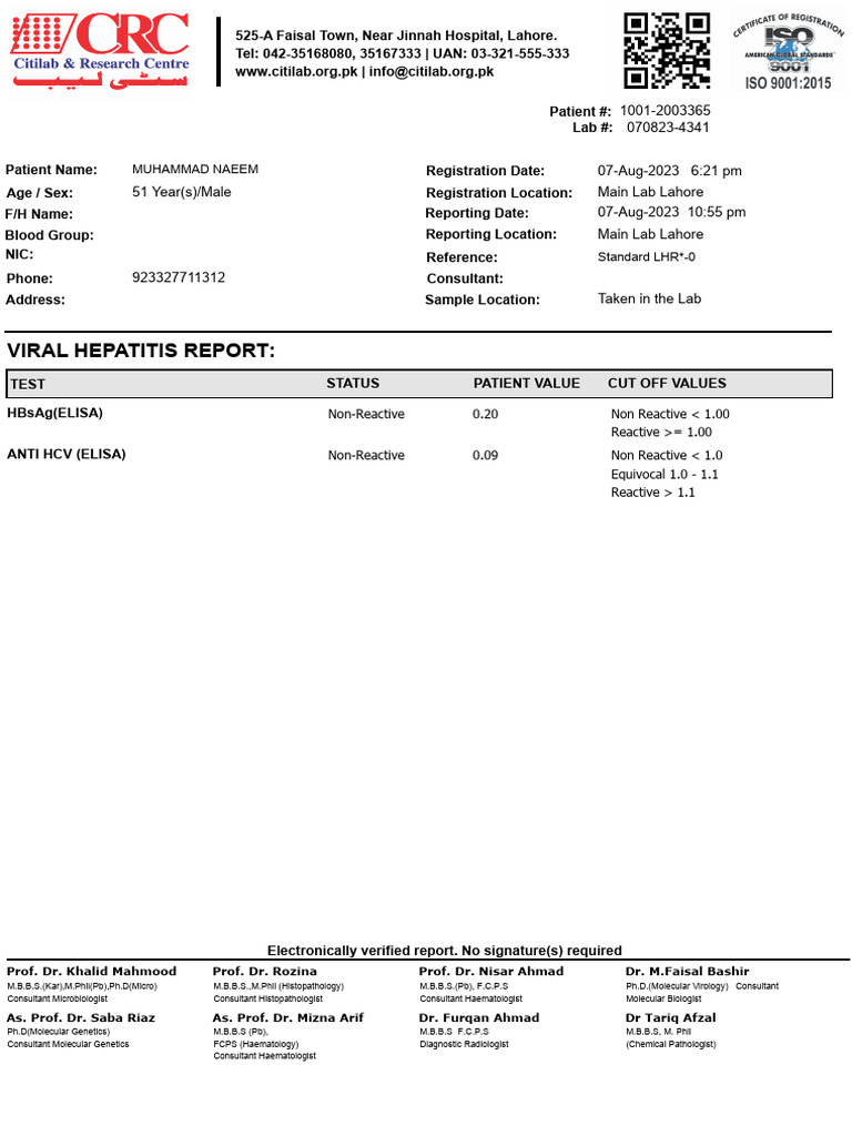 Viral Hepatitis Report:: Muhammad Naeem | PDF | Medical Specialties ...