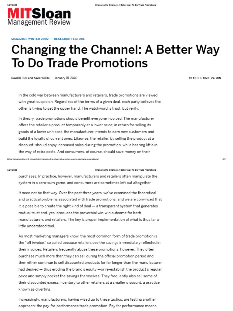 Optimizing Trade Promotions for Success | PDF | Retail | Marketing