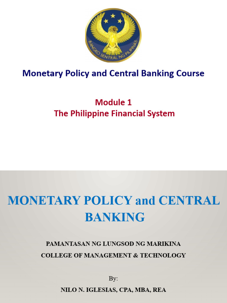The Philippine Financial System Central Banking 1 Final | PDF | Banks | Non Bank Financial ...