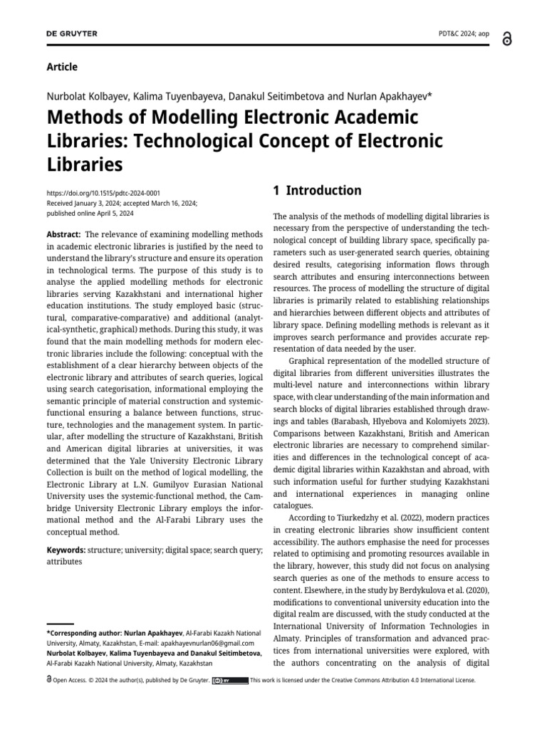 Modelling Methods for Electronic Libraries | PDF | Digital Library | Libraries