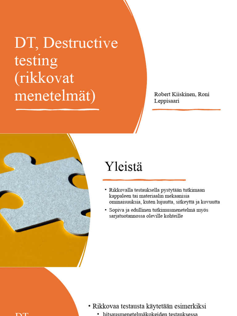 DT, Destructive Testing | PDF