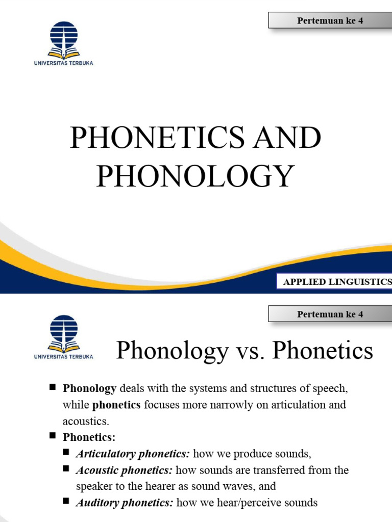 4 - Phonetics and Phonology | PDF | Phonetics | Oral Communication