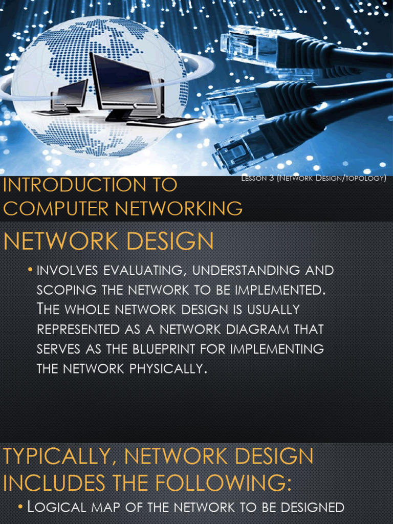 Lesson3 Network Design and Topology | PDF | Network Topology | Computer Network