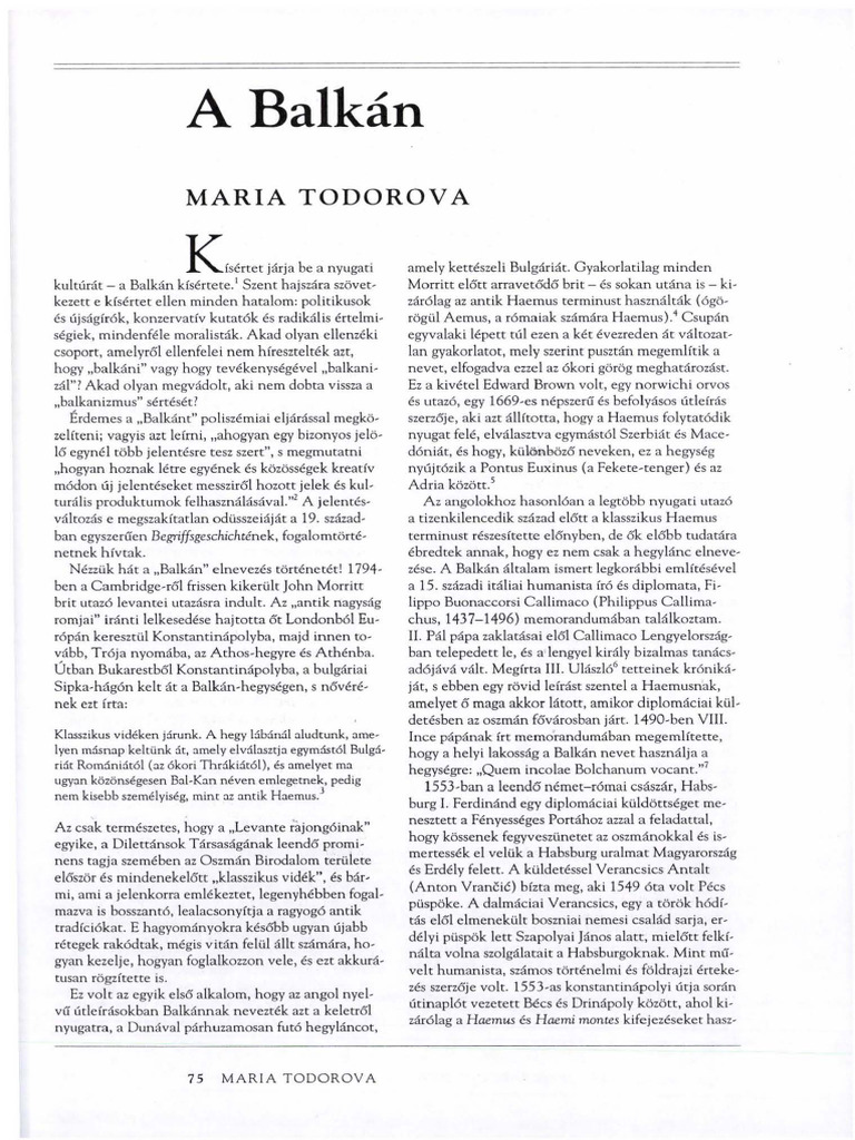 Todorova_ A Balkán. 75–87. | PDF