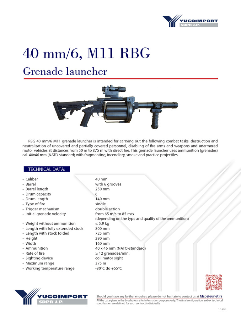 40 MM - 6 M11 RBG Eng. | PDF