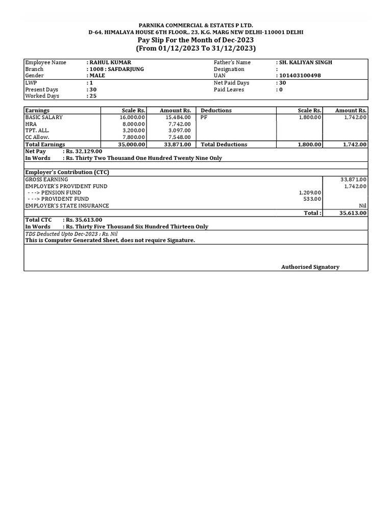 Rahul Kumar | PDF | Expense | Employment
