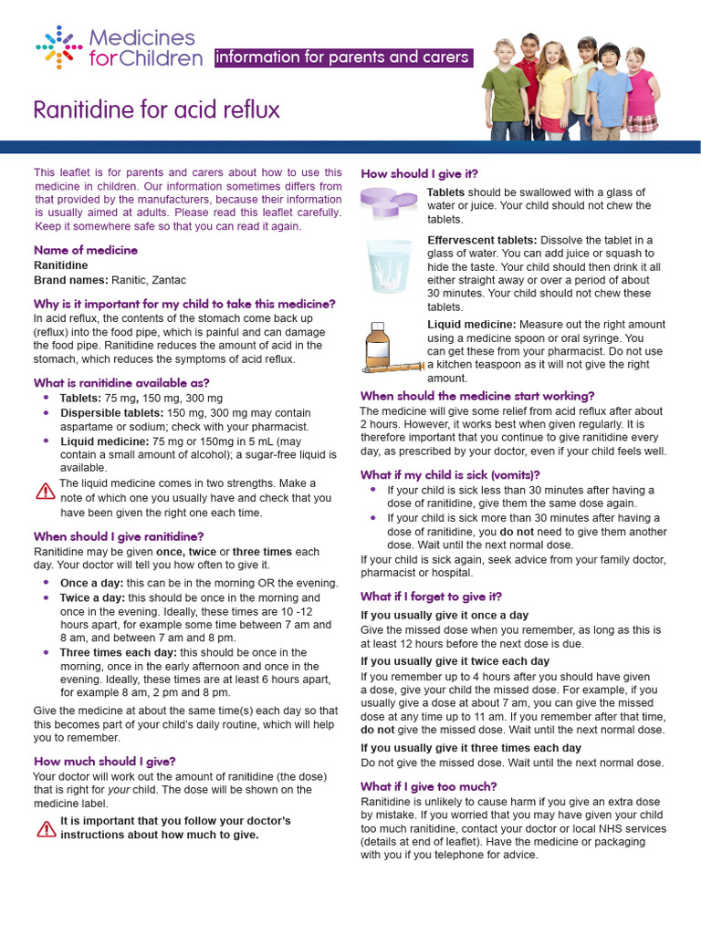 Ranitidine For Acid Reflux 1 | PDF | Pharmacology | Clinical Medicine