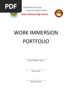 Application Letter WOrk Immersion | PDF | Learning | Behavior Modification