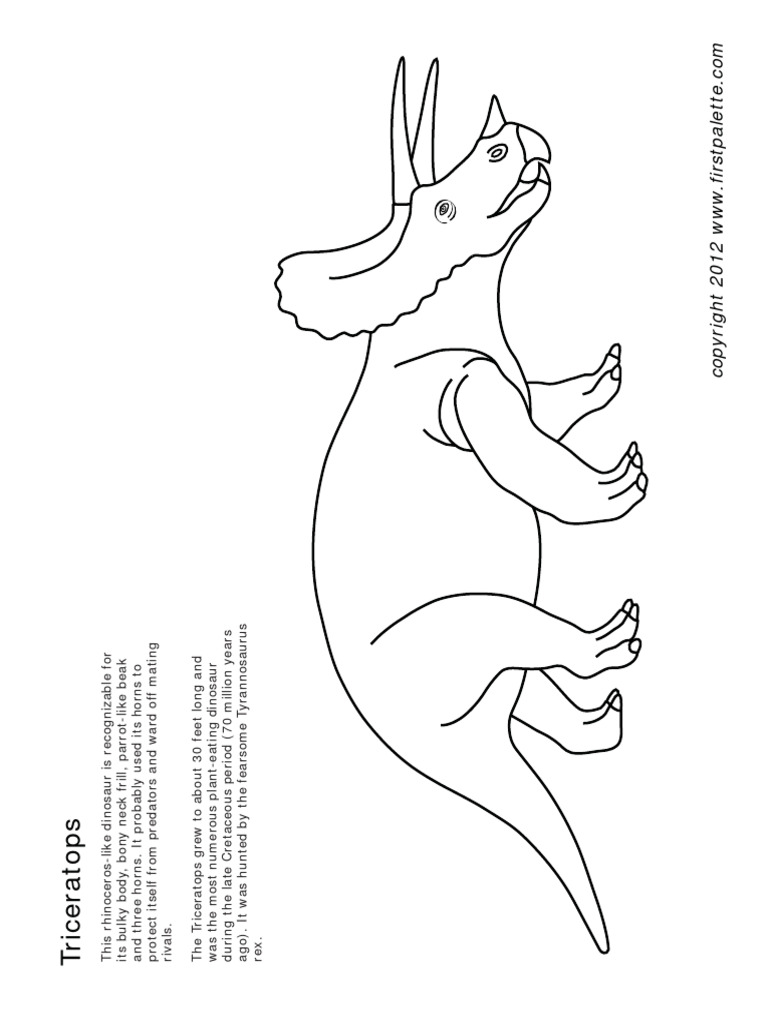 Dinosaur Triceratops | PDF